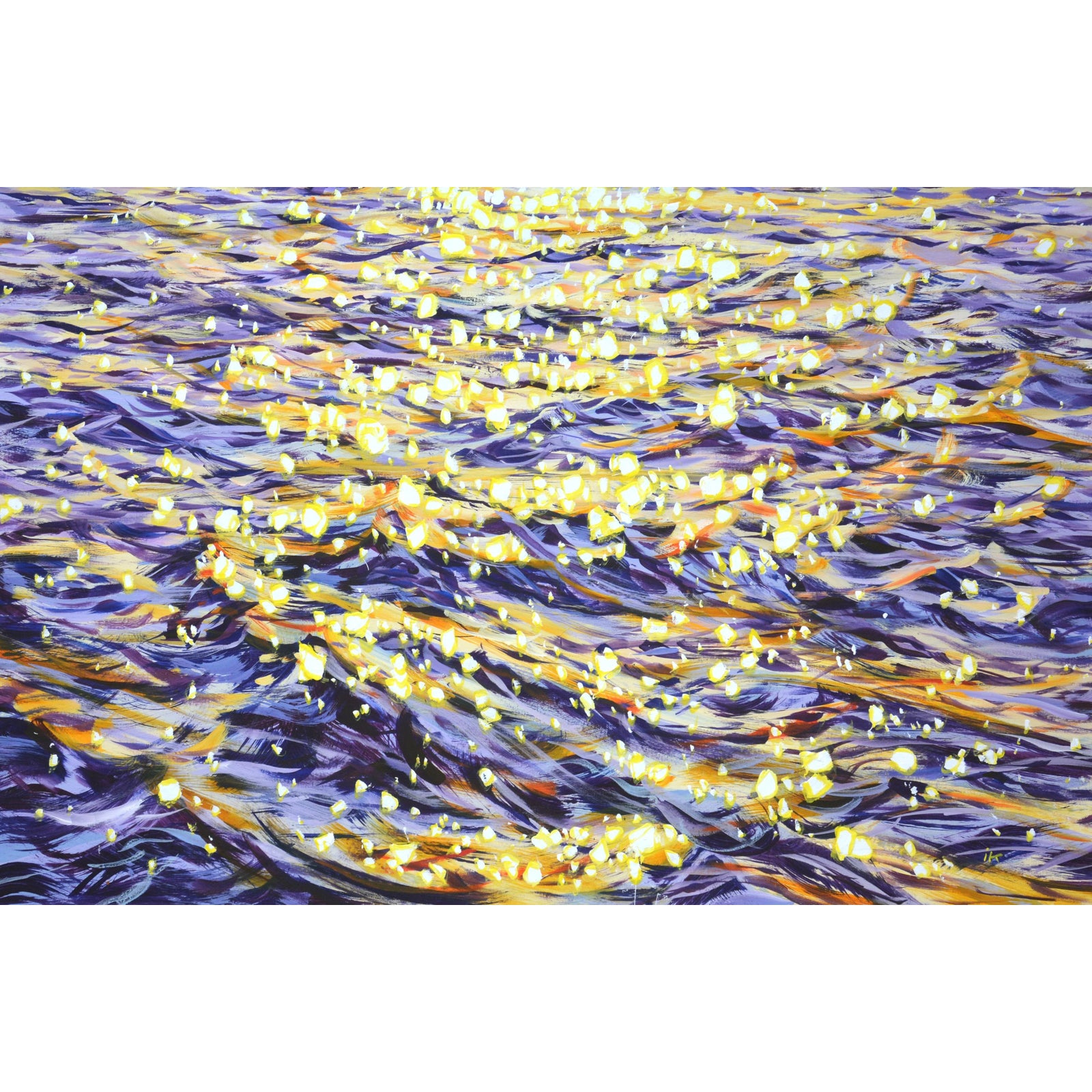 "Dance of Glare on the Water 2." Original Contemporary Painting | Chairish
