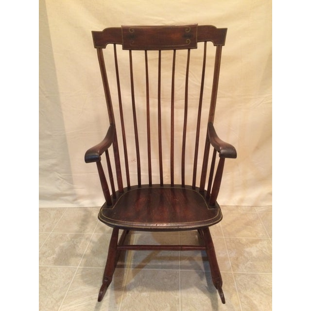 Antique Federal Period Boston Windsor Rocking Chair | Chairish