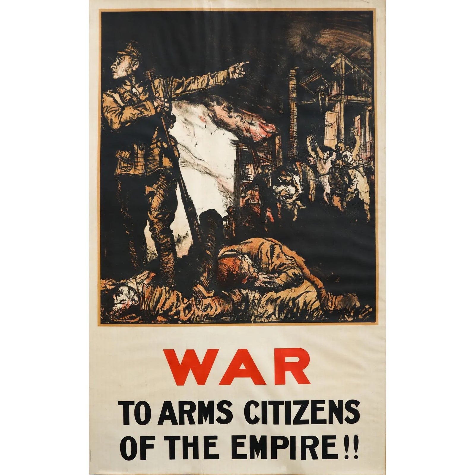 1914 Original American World War One Poster - War, to Arms Citizens of ...
