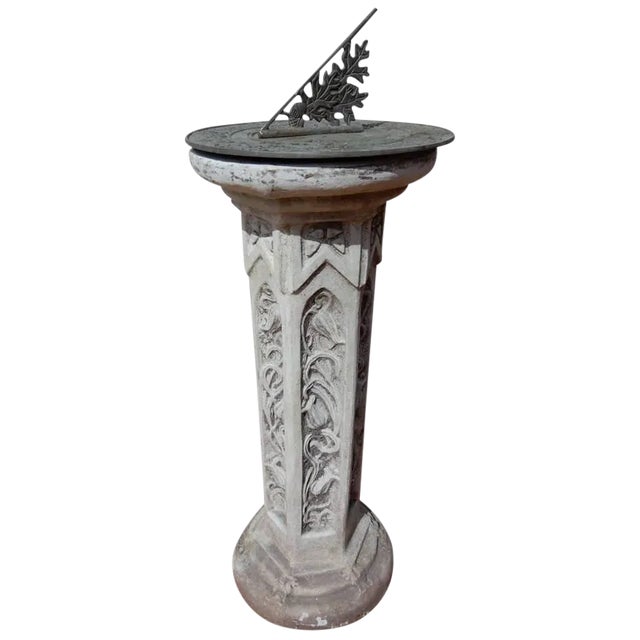 Sun Dial Cast Stone | Chairish
