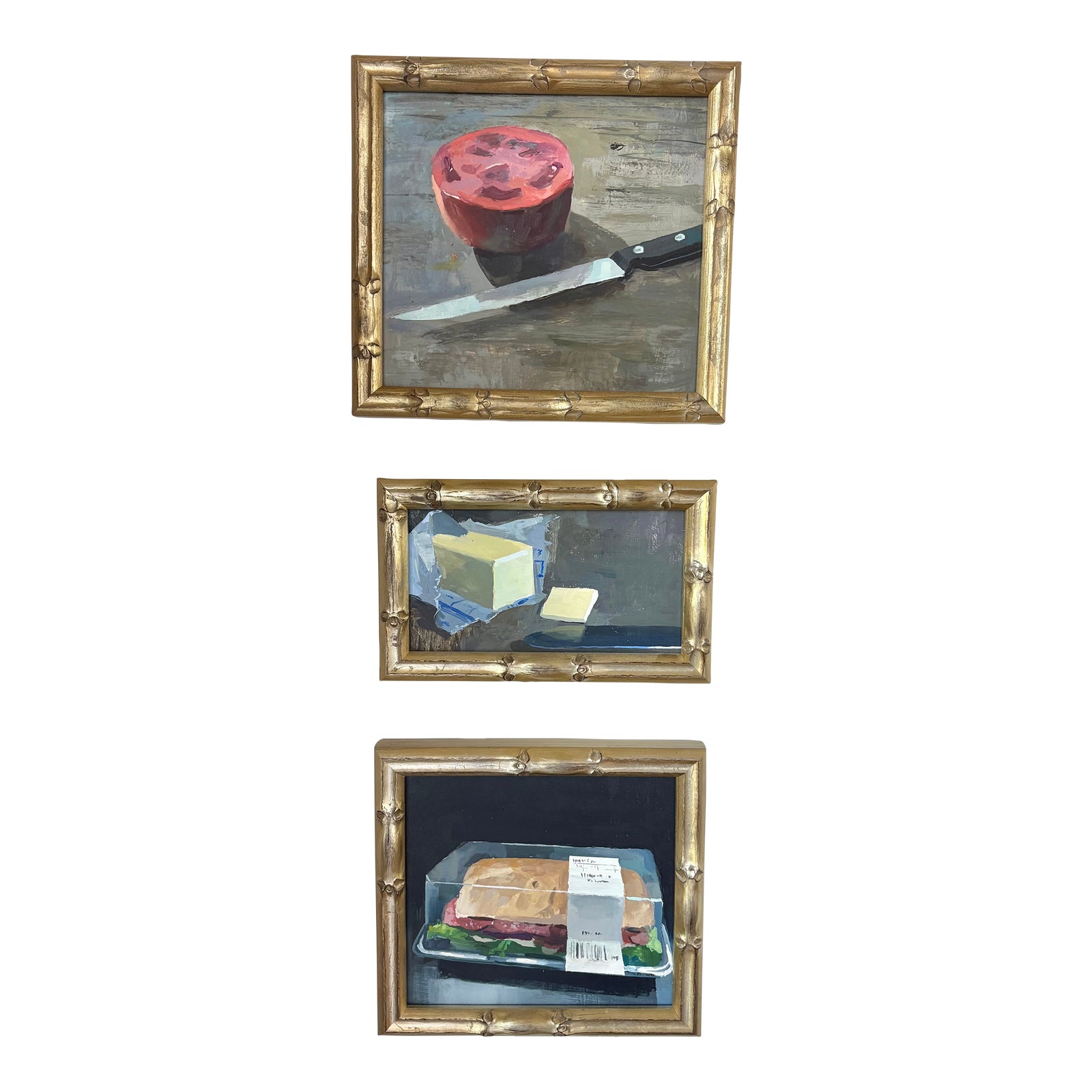2020s Jeremy Miranda Oil Paintings of Food Still Life on Cradled Wood ...
