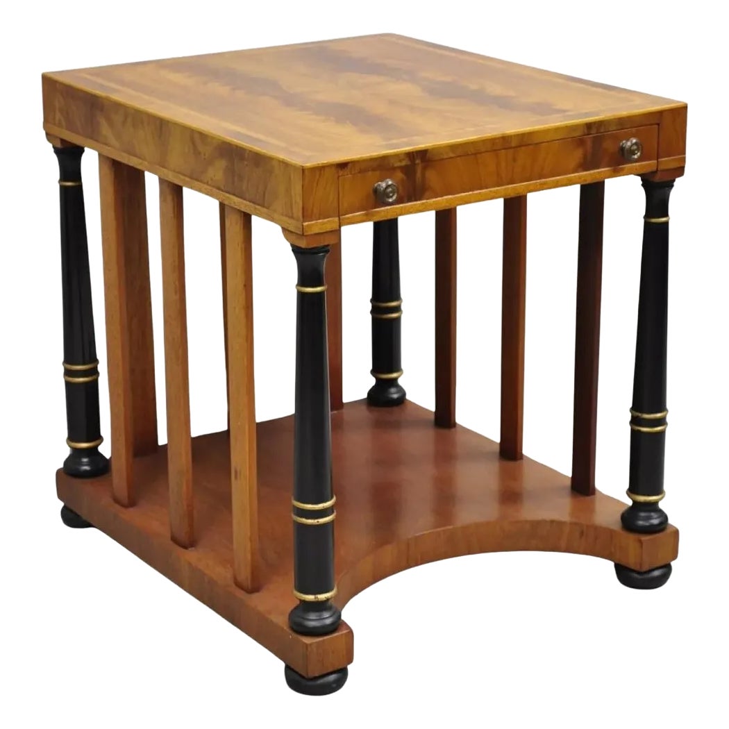 Weiman Heirloom Italian Regency Empire Mahogany Side Table W/ Black ...