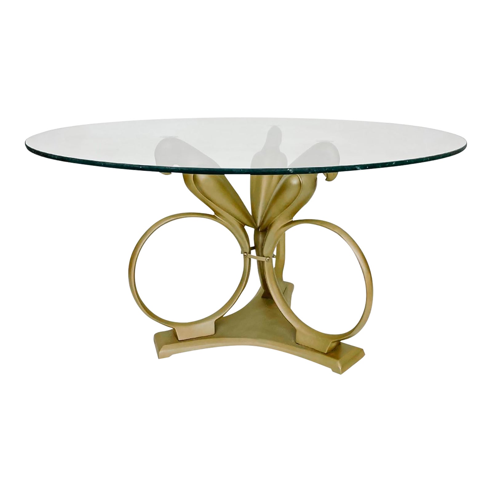 Vintage Parrot Coffee Table With Glass Top | Chairish