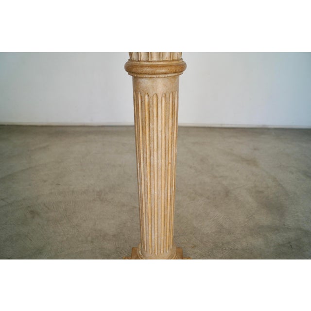 1970's Distressed Roman Italian Column Pedestal | Chairish