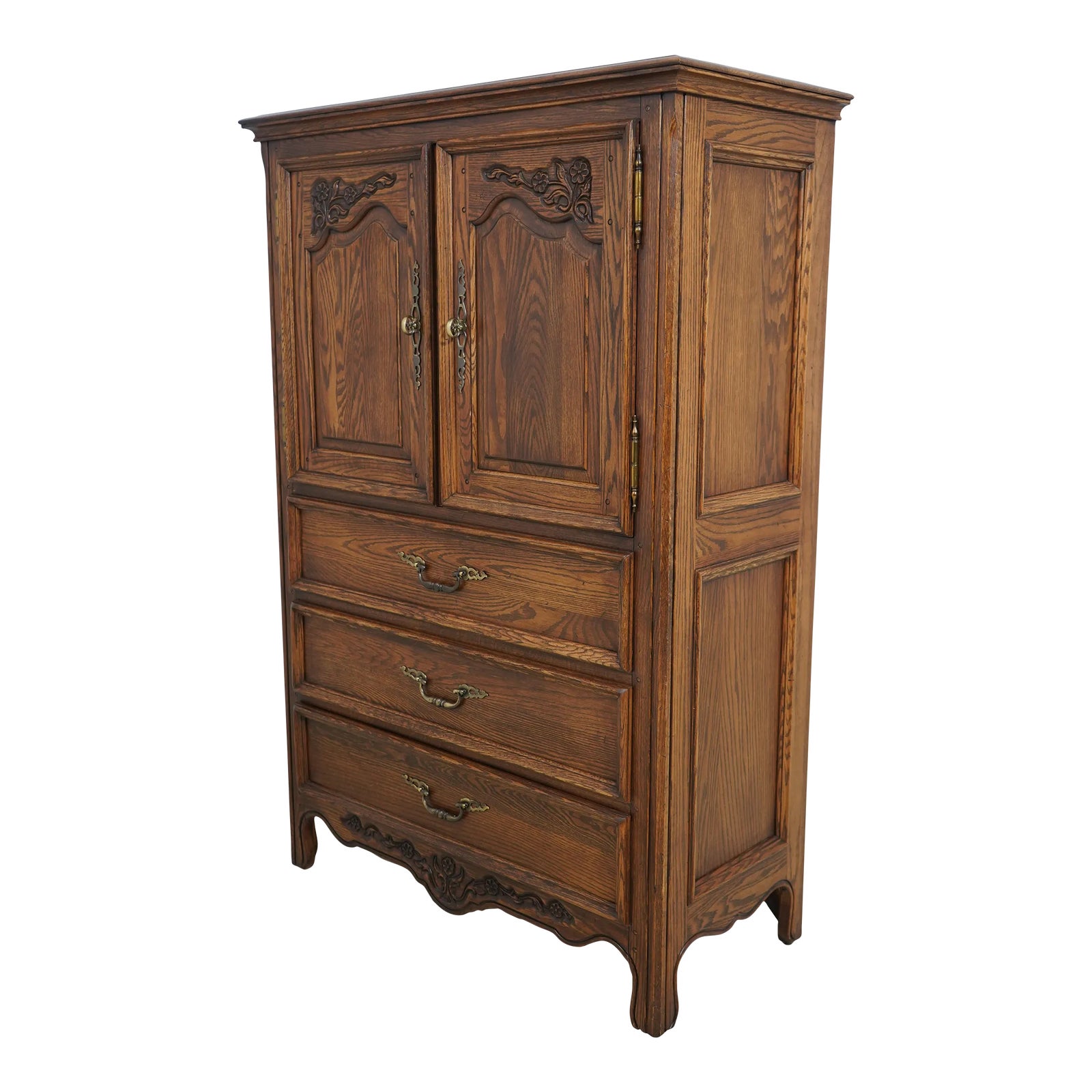 Pennsylvania House Oak Country French Chifferobe Chest | Chairish