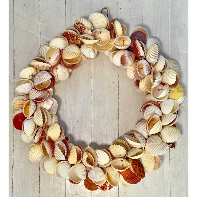 Coastal Natural Sea Shell Wreath | Chairish