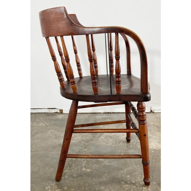 Antique Saloon Style Captain's Chair | Chairish