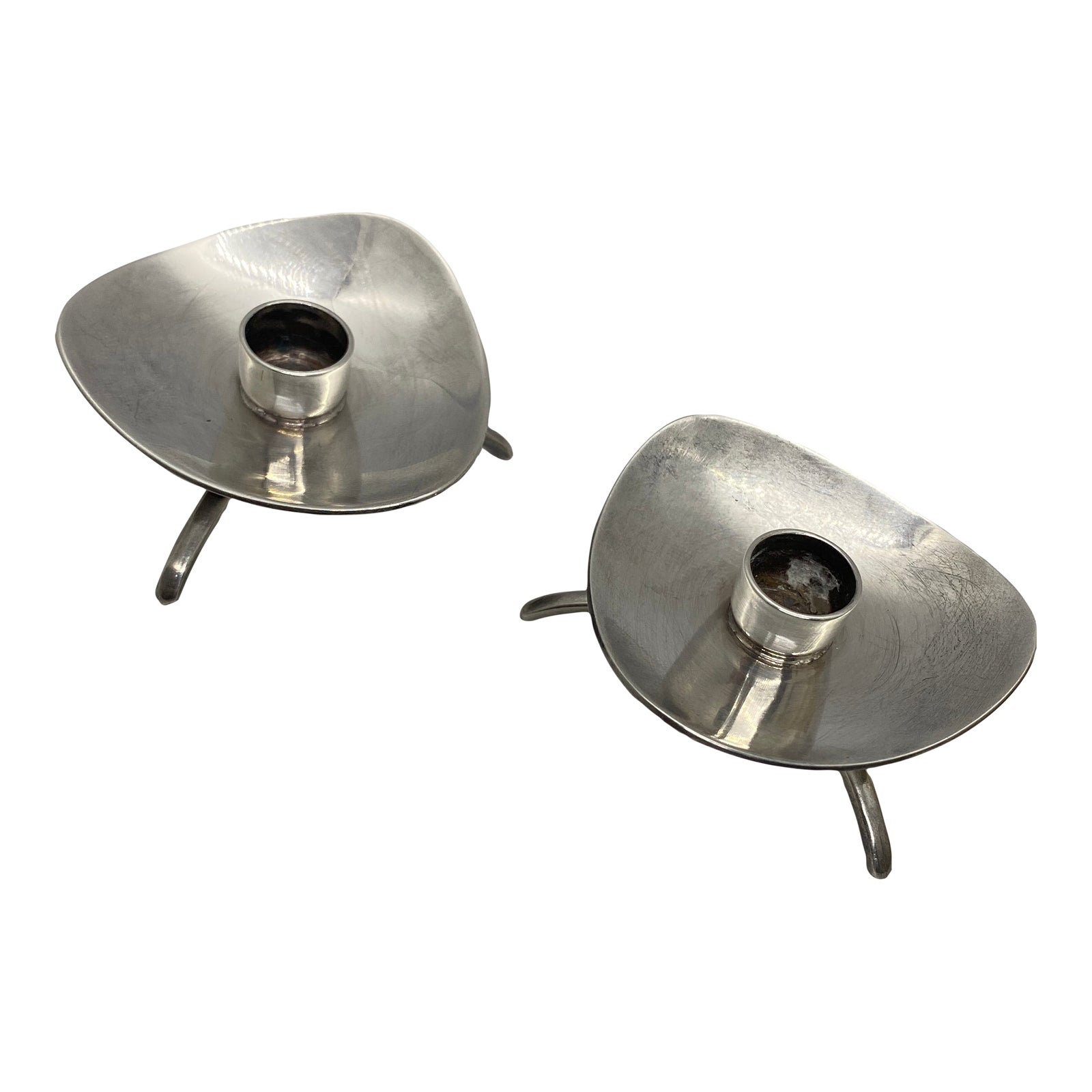 1960s Cohr Denmark Alta Matching Sterling Candle Holders- Set of 2 ...