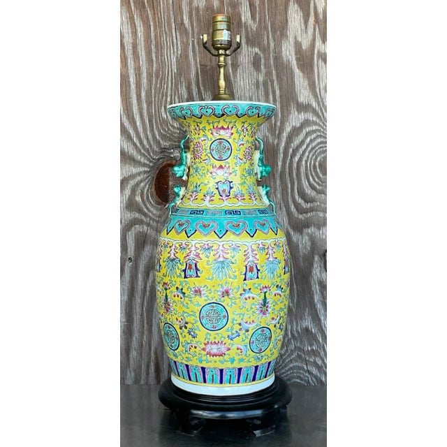 Vintage Asian Table Lamp | Chairish