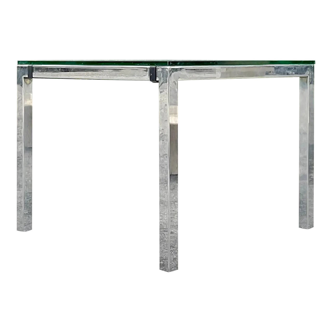 Mid 20th Century Vintage Boho Polished Chrome Game Table After Milo ...