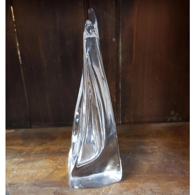 Vintage 1970's French Daum Crystal Owl Sculpture | Chairish