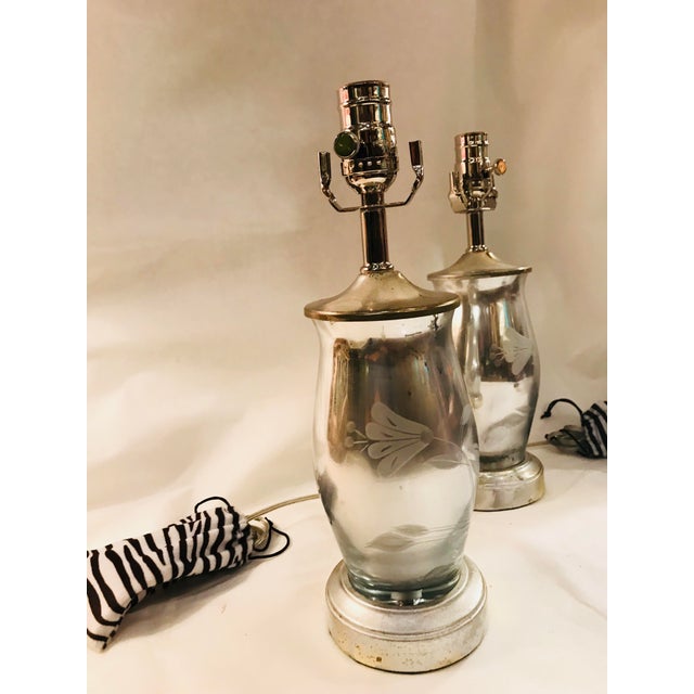 Vintage Mercury Glass Lamps - a Pair | Chairish