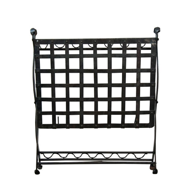 Vintage Folding Iron Luggage Rack | Chairish