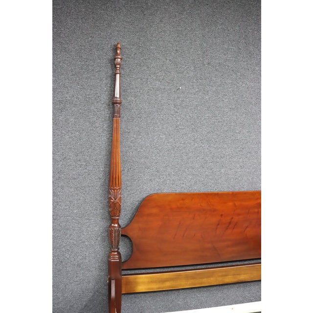 Councill Rice Carved Mahogany Poster Bed | Chairish