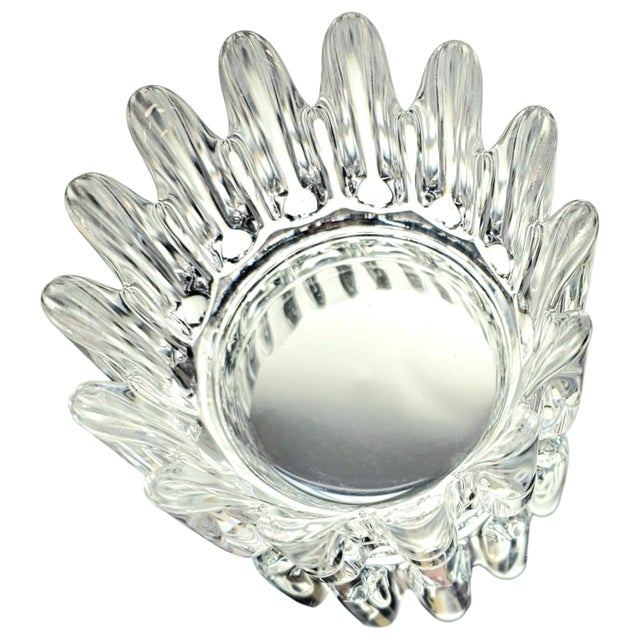 Swedish Orrefors Crystal Glass Corona Trinket Candy Dish | Chairish