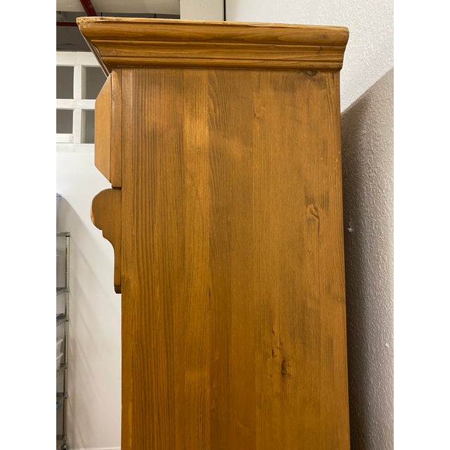 American Farmhouse Rustic Wooden Hutch | Chairish