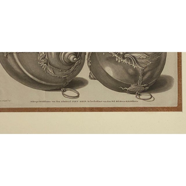 Circa 19th Century Baroque Sea Shell Drinking Cups Engraving | Chairish