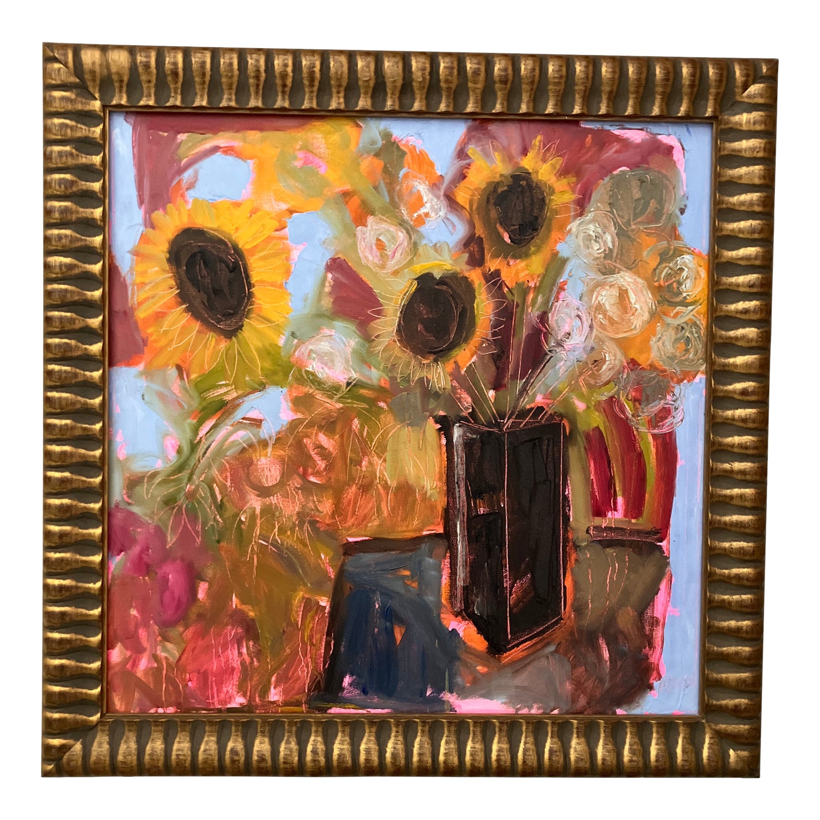Contemporary Original Alexandra Brown Modernist Abstract Floral Still ...
