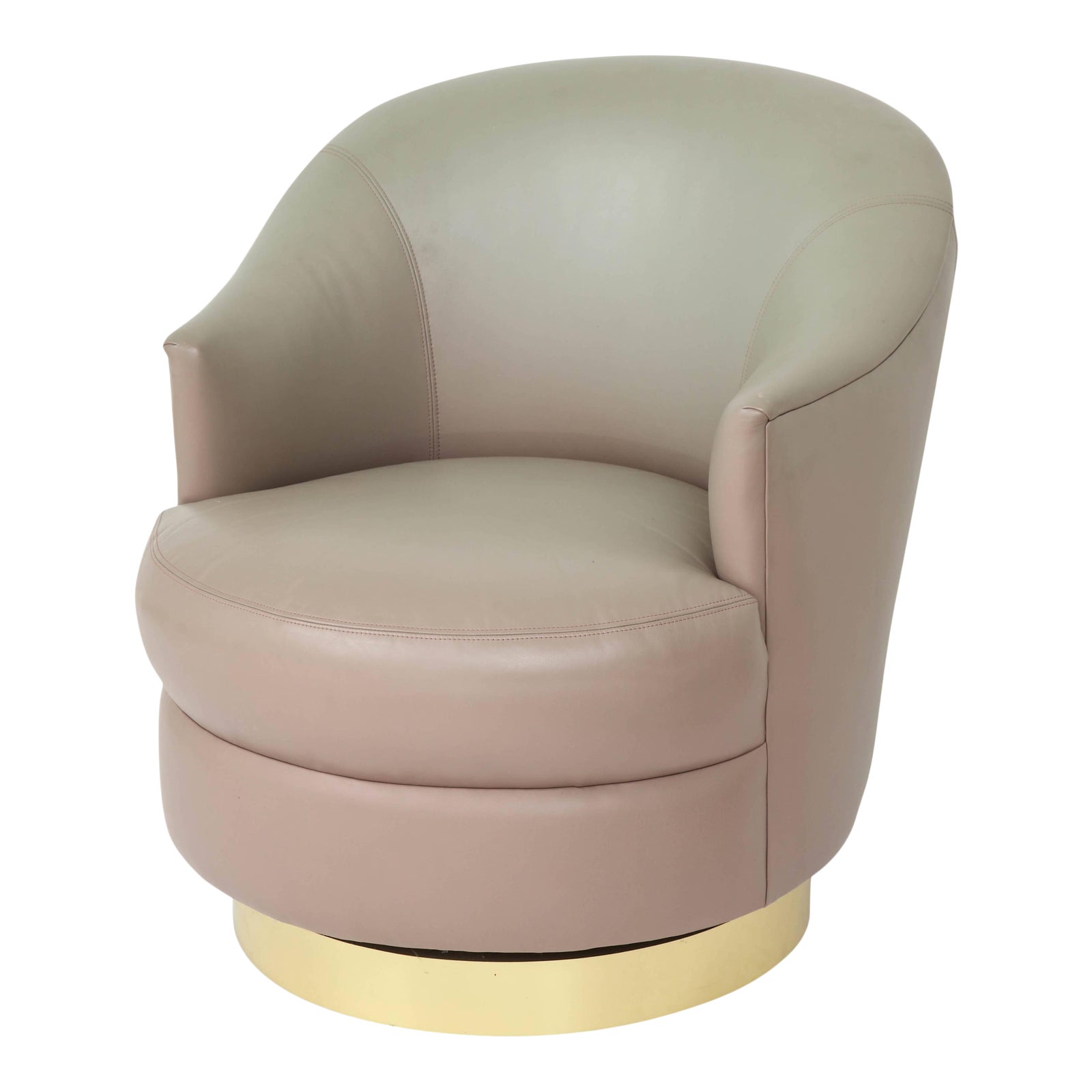 Vintage Gray Ombre Leather Chair by Steve Chase | Chairish