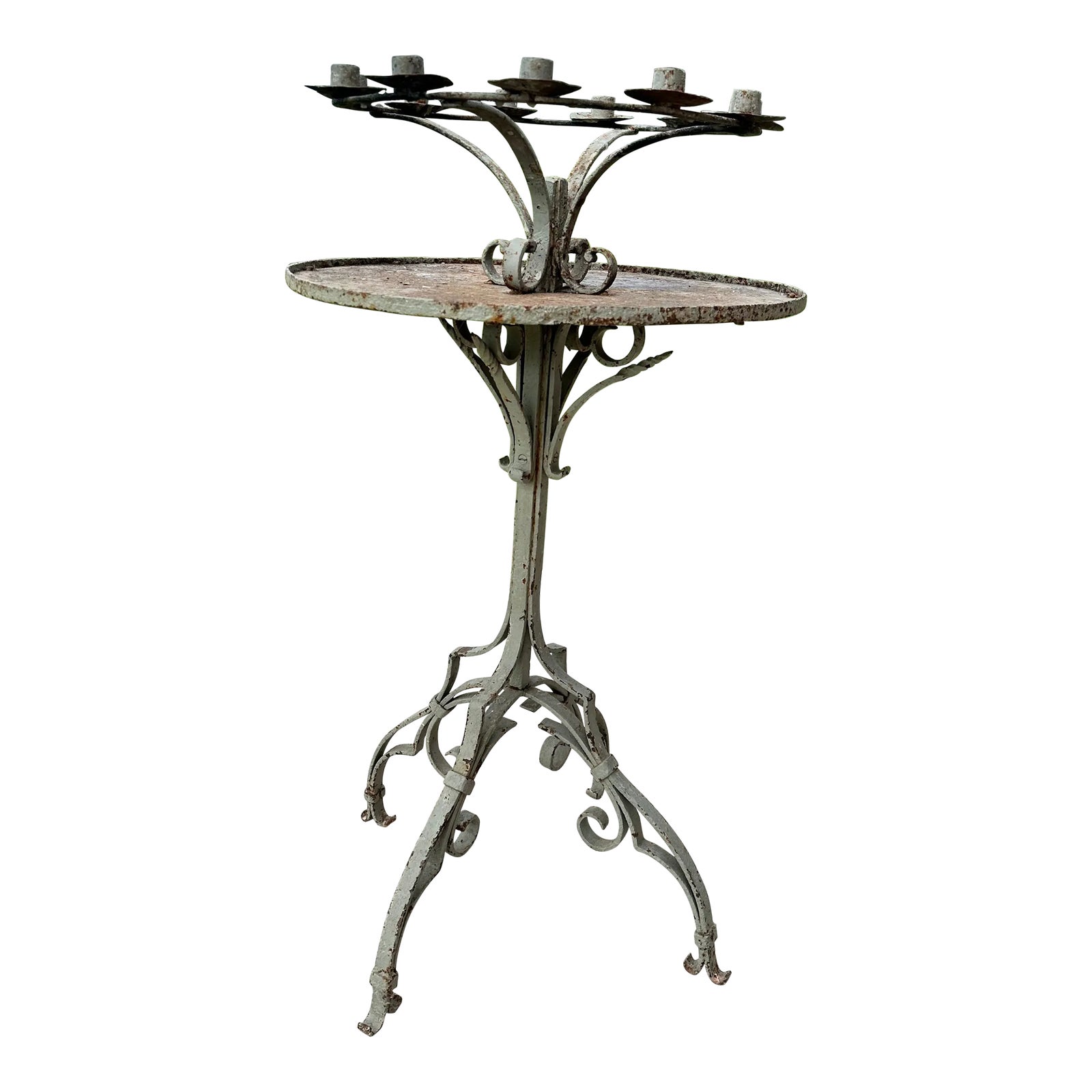 Late 19th Century 12 Candle Holder With Tray | Chairish