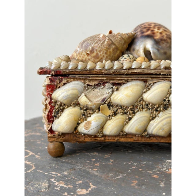 Antique Victorian Shell Encrusted Box, Circa Early 20th Century | Chairish