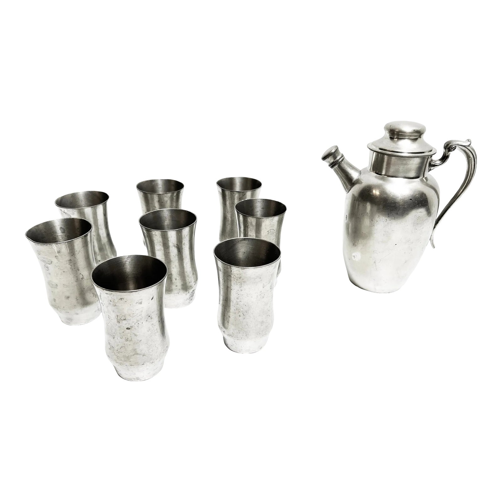1940's Pewter by Mulholland Rare World War II Era Pitcher Set - 9 ...