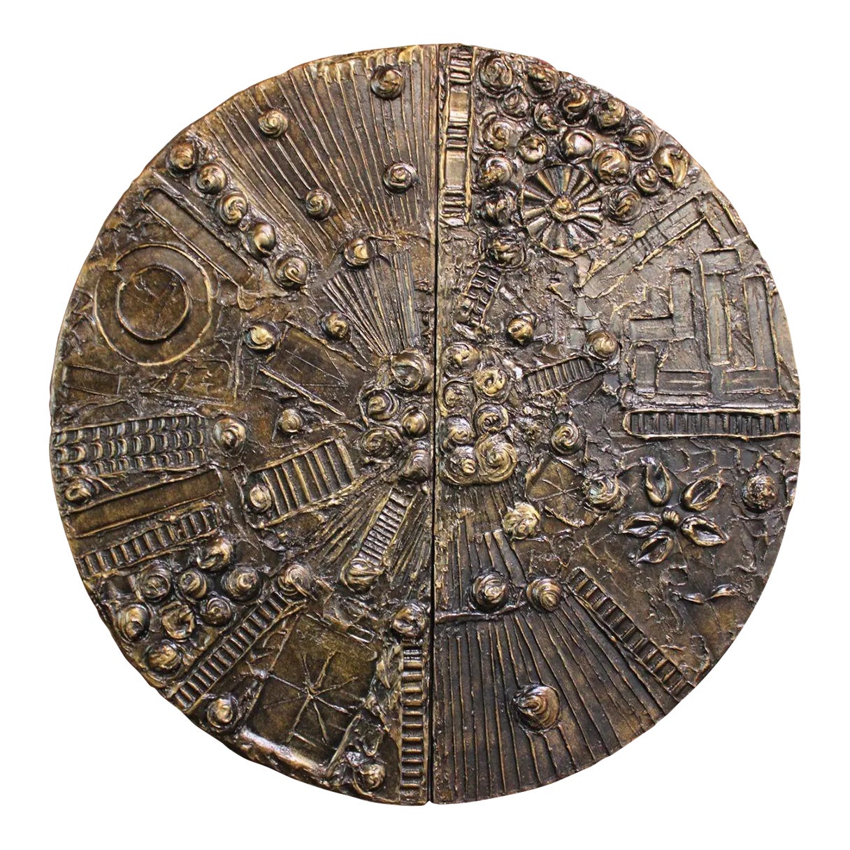 Brutalist Wall Mounted "Disc" Bar by Adrian Pearsall for Craft ...