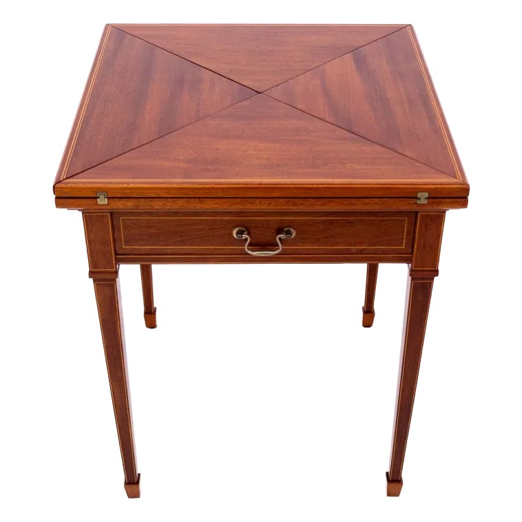 Folding Game Table, Western Europe, 1890s | Chairish
