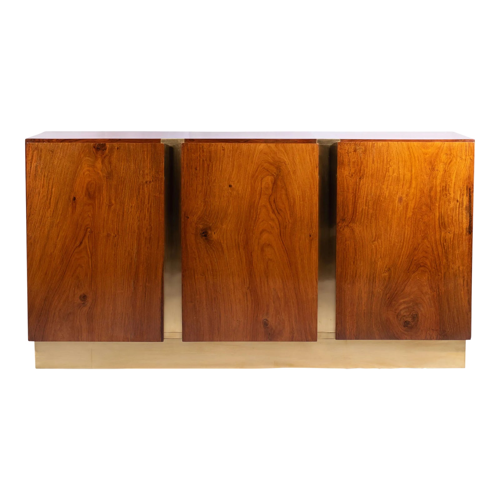 Becrux Contemporary Rosewood Finish Console From Boston Mills | Chairish
