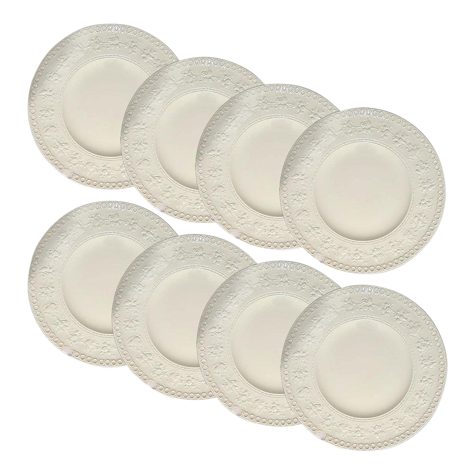 Wedgwood China Wellesley Pattern Dinner Plates - Set of 8 | Chairish