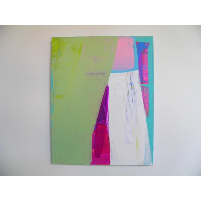 2010s "Oblique" Modern Abstract Acrylic Painting | Chairish