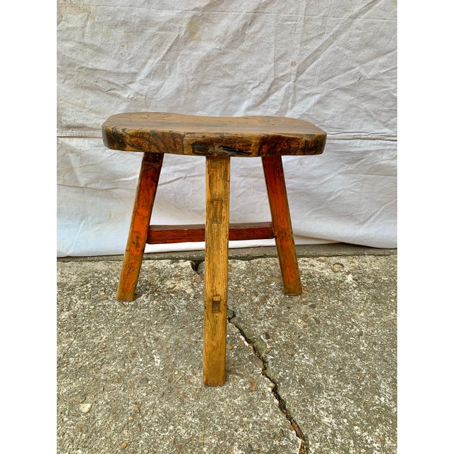 Late 19th French Walnut Stool | Chairish