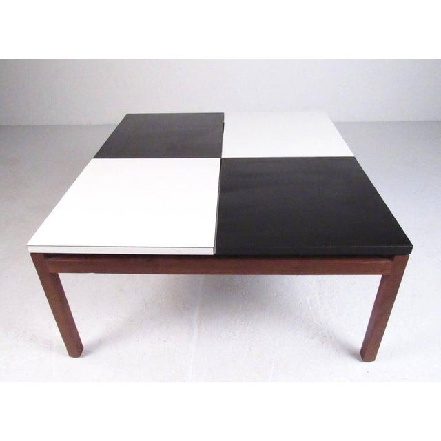 Vintage Modern Black and White Coffee Table by Lewis Butler for Knoll ...