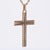 French 1960s 18 Karat Rose Gold Flat Cross | Chairish