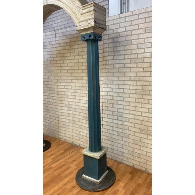 Early 1900s Vintage French Style Architectural Wood Crafted Dual ...
