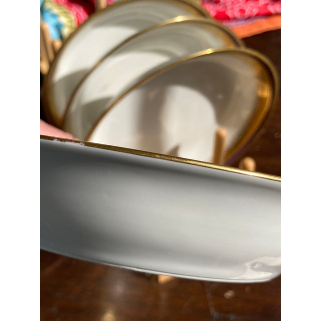 1920s Limoges France Fine Porcelain Fruit or Bisque Bowls With Green ...