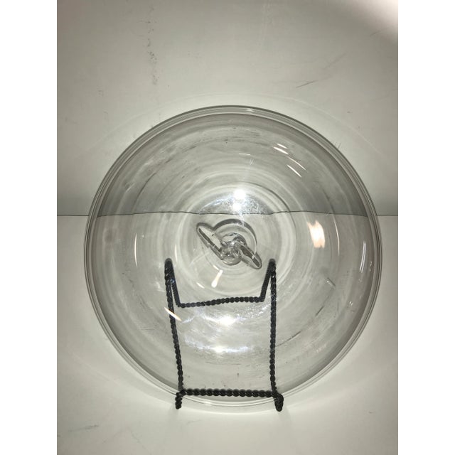 Stuben Modern Art Glass Dish Horderve/Pastry Platter | Chairish