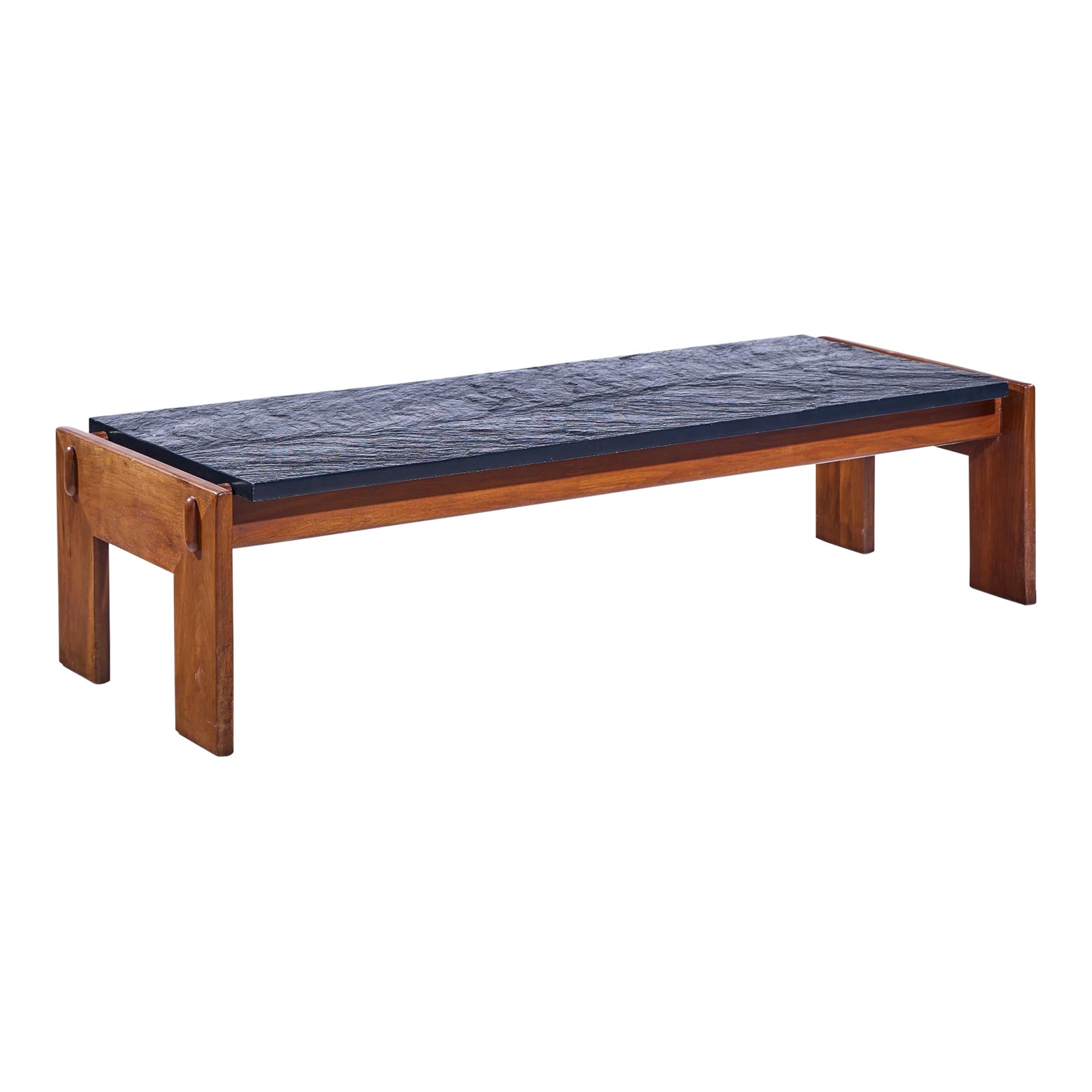 Adrian Pearsall for Craft Associates Mid Century Walnut and Slate Top ...