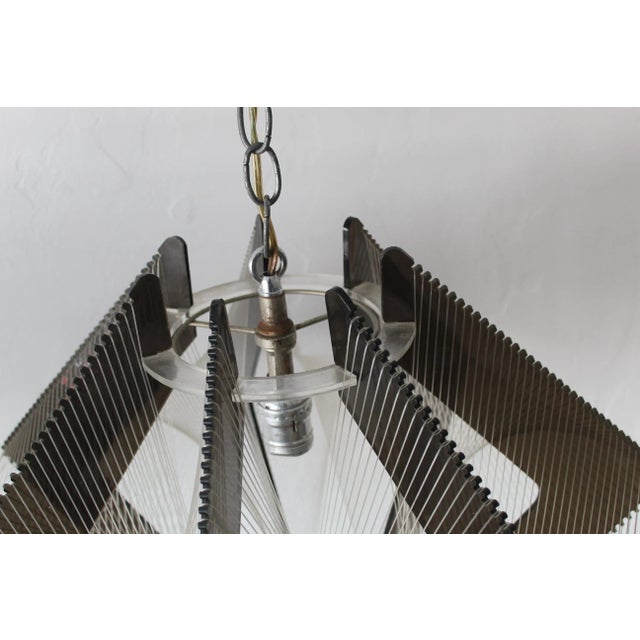 Paul Secon for Sampex Style Lucite and Nylon Pendent Lamps-A Pair ...