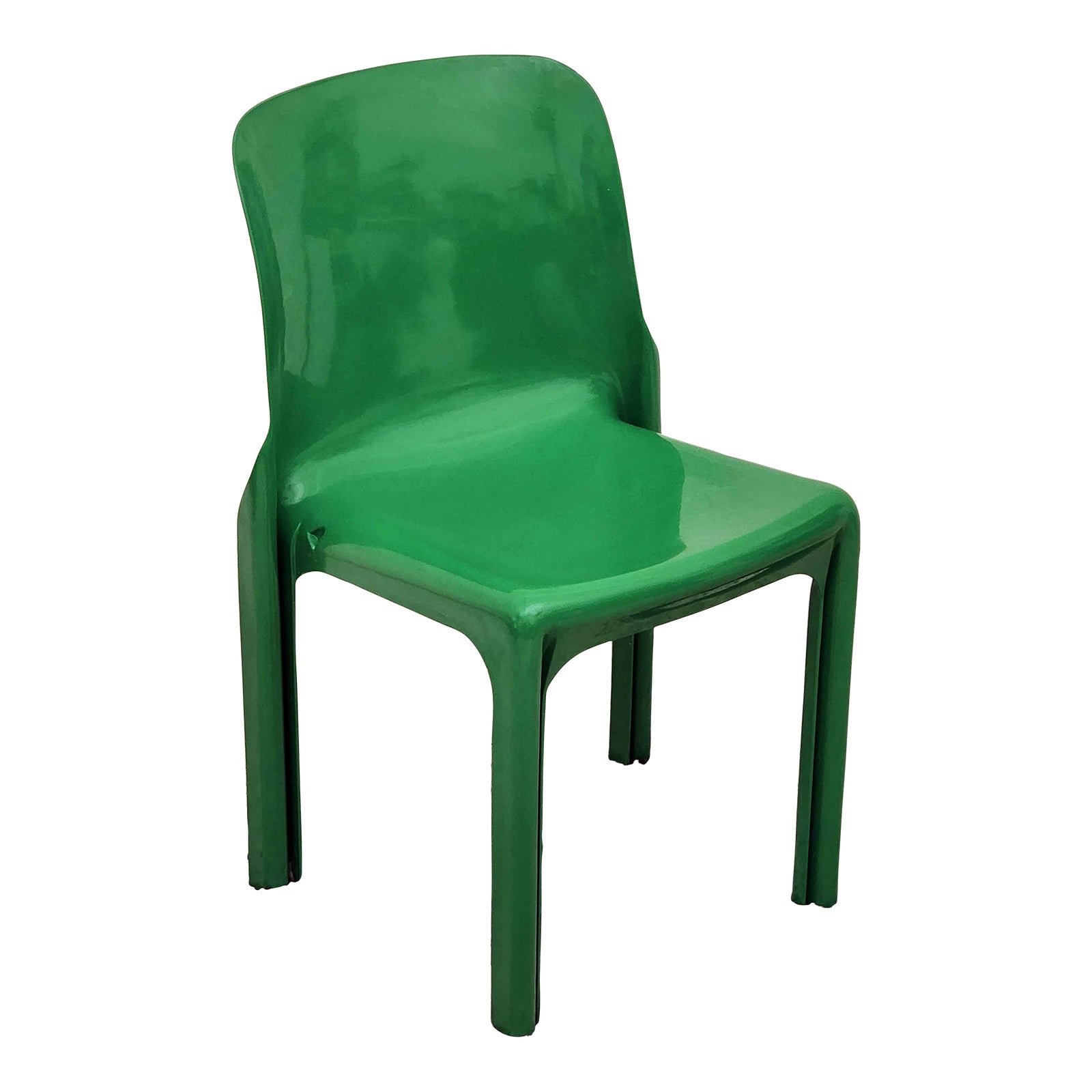 Selene Chair in Green by Vico Magistretti for Artemide, Italian Space ...