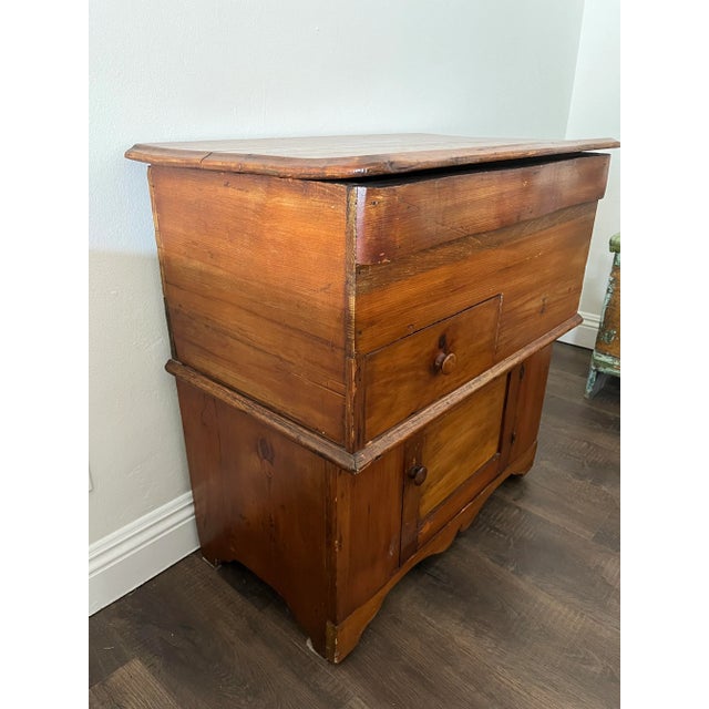 Antique Early 20th Century Pine Commode Cabinet | Chairish