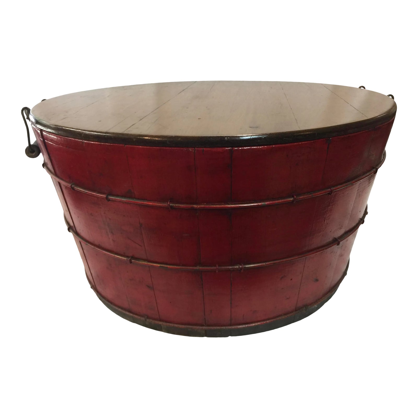 Antique Barrel Storage Box | Chairish