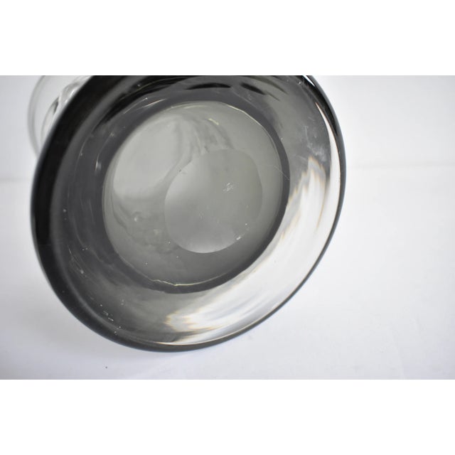 Mid Century Hand Blown Smoked Glass Vase Chairish