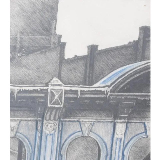 David Hendricks "Facade #2" Pencil on Paper, 1981 | Chairish