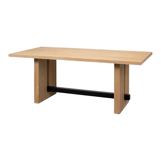 Modern Oak Dining Table | Chairish