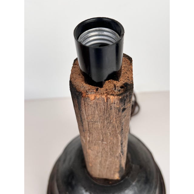 Antique Wooden Ox Cart Wagon Hub Lamp-Circa 1700 | Chairish