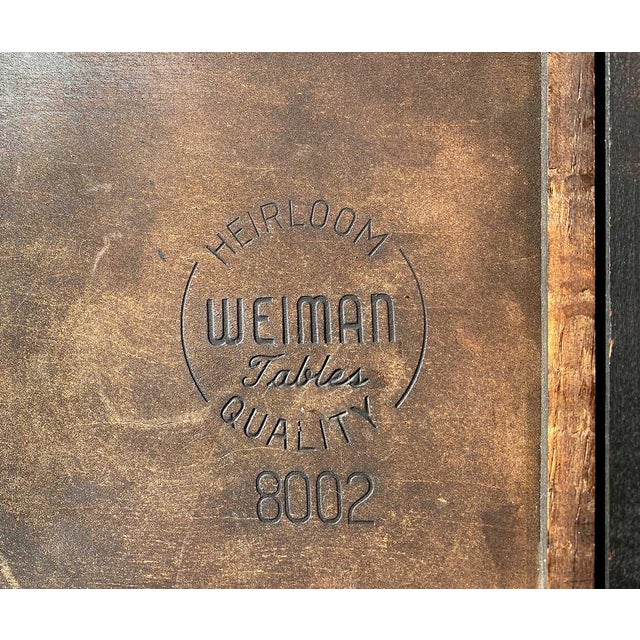 1930s Vintage Mahogany Weiman Leather Topped Side Table | Chairish