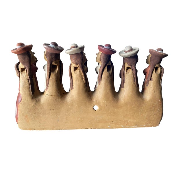 Peruvian Folk Six Women Figures Whistle Terra Cotta Pottery 12" W ...