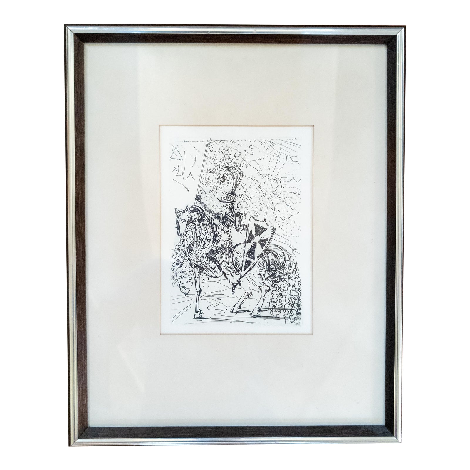 Mid-Century Modern Etching Engraving "El Cid" Print by Salvador Dali ...