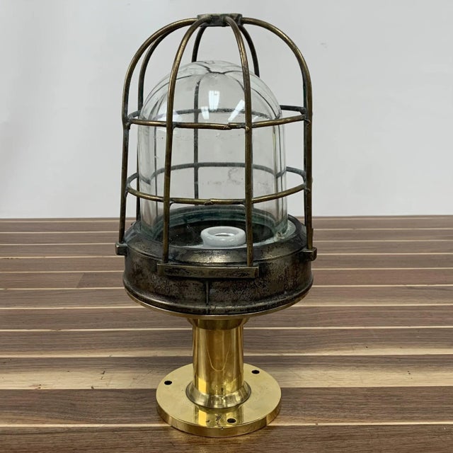 Vintage Brass Nautical Piling / Post Light | Chairish